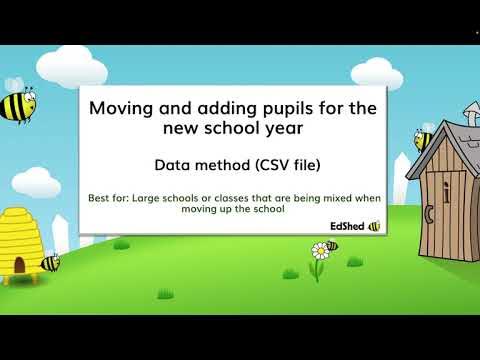 Moving and Adding Pupils for the New School Year (Using a CSV File) - YouTube
