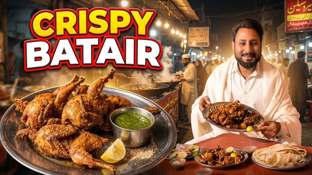 FRIED BATAIR | UNSEEN TASTES OF GUJRANWALA IN RAWALPINDI | CHICKEN ...