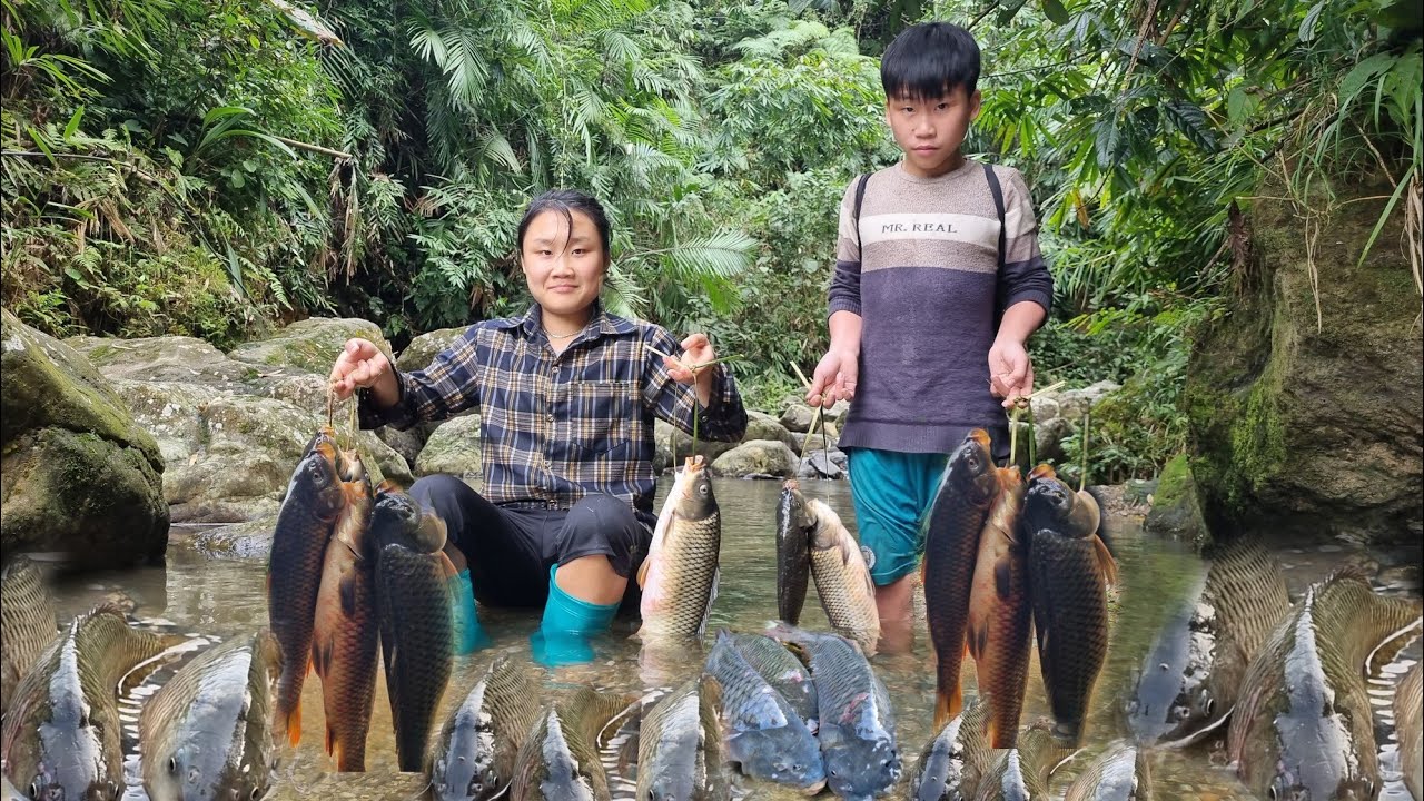 The Orphan Boy and the Mute Girl, fishing and bring them to the market ...