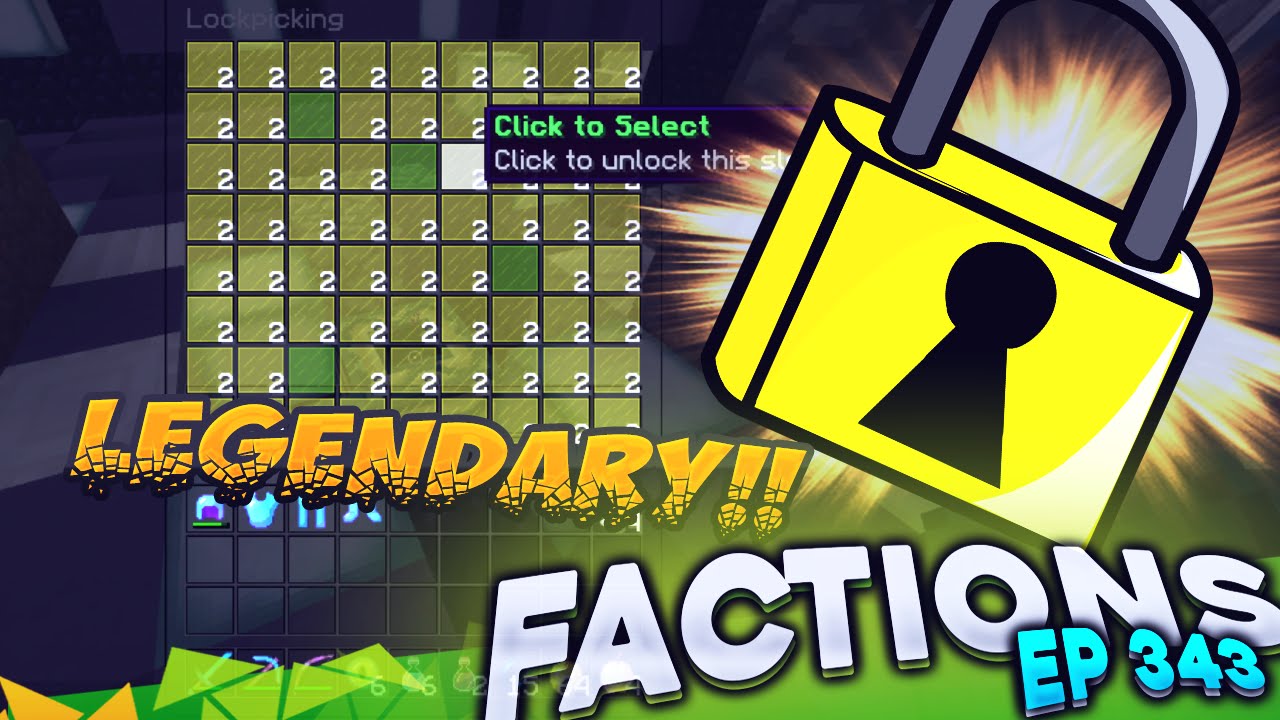 Minecraft Factions #343 - 10 LEGENDARY LOCKPICKS! (Minecraft Raiding ...