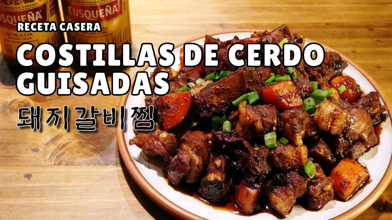Costillas de Cerdo Guisadas Coreanas en Salsa (Galbi jjim) | Receta ...