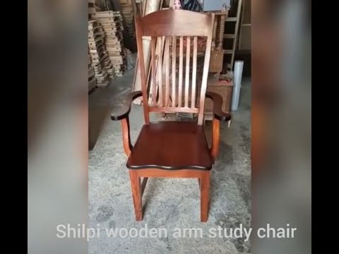 #YT69 shilpi wooden chair arm rest in teak wood finish free shipping ...