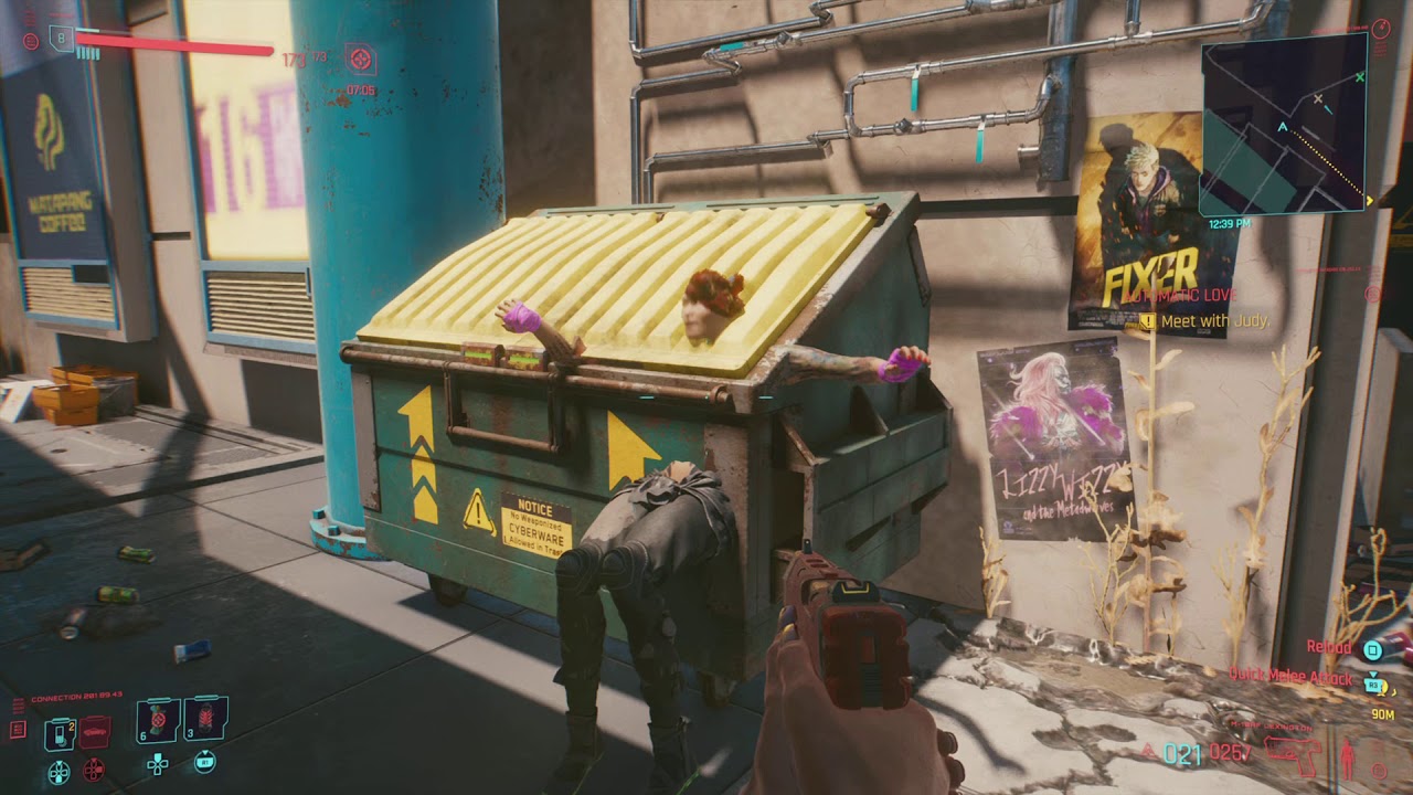Cyberpunk 2077 Dumpster Glitch - YouTube