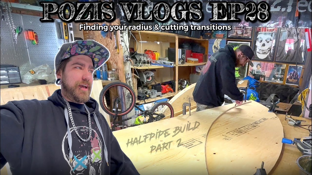 EP28 Finding your radius & cutting transitions - Halfpipe build(part 2 ...