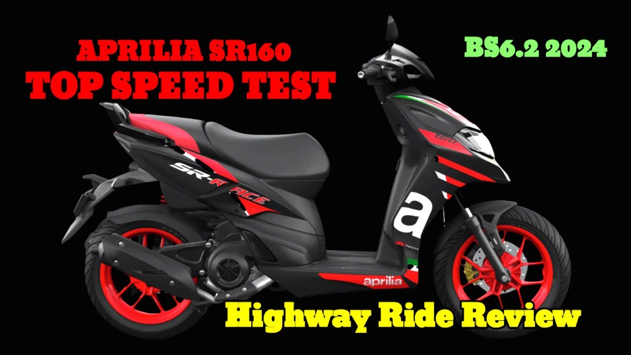 Aprilia SR 160 Top Speed Test and Ride Review - INSANE SPEED - YouTube