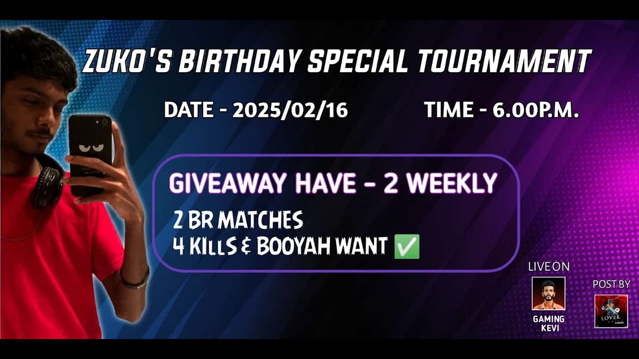 HAPPY BIRTHDAY ZUKO 🔴 Free Fire Live - YouTube