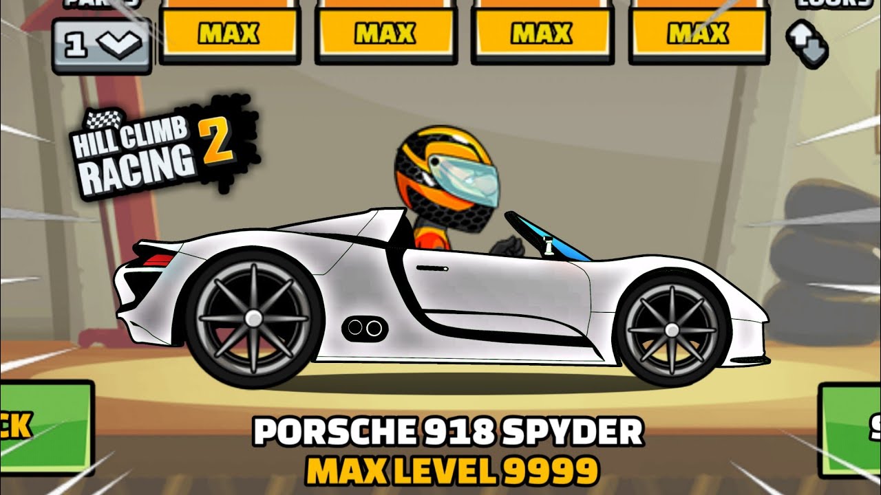 (CREATE CAR on ANDROID😍) Hill Climb Racing 2 - PORSCHE 918 SPYDER - YouTube