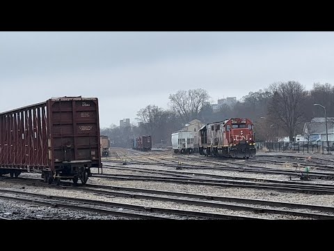 CN 4730 & CN 4726 Sitting at Brantford CN Yard, Brantford Ontario Canada March 29, 2025 - YouTube