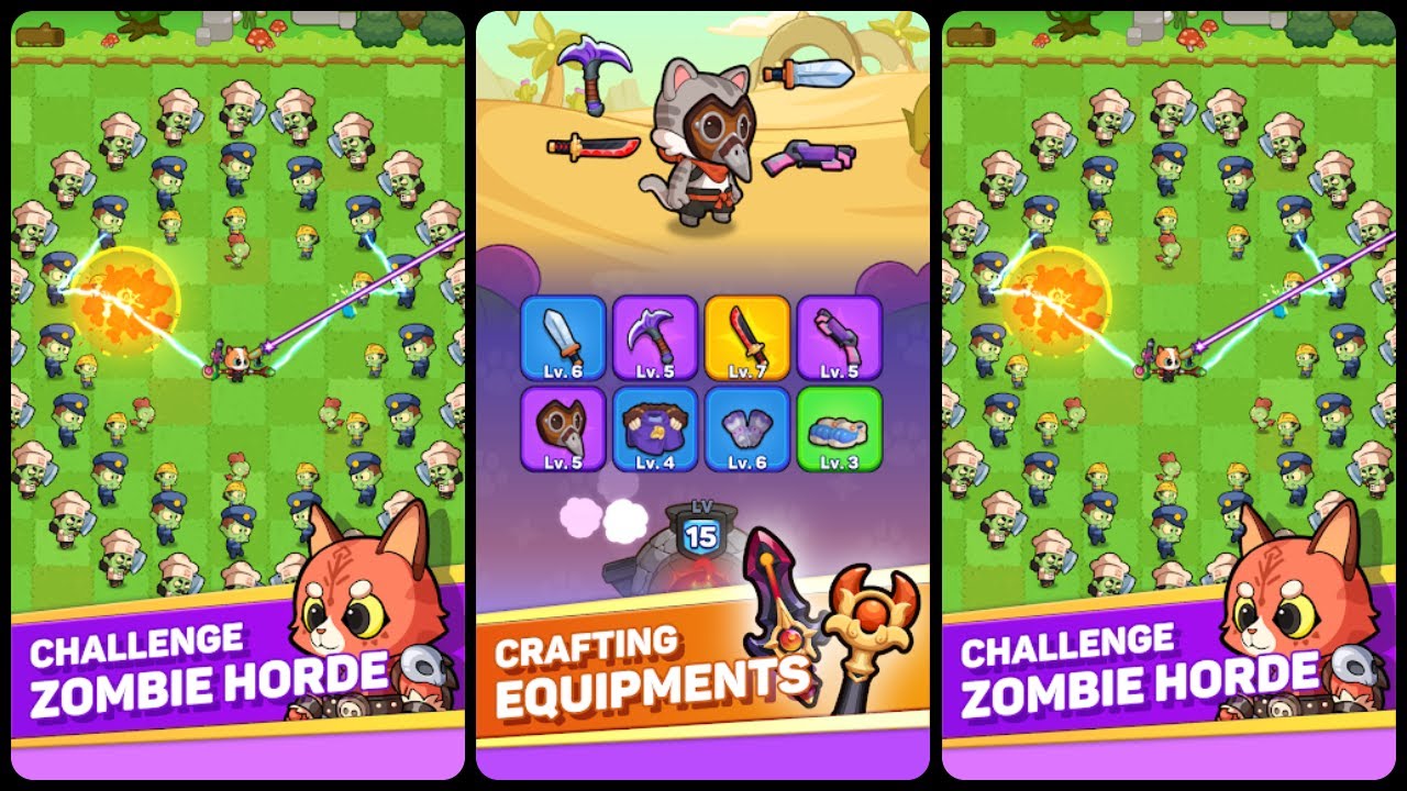 Meow vs Zombie Gameplay Android - YouTube