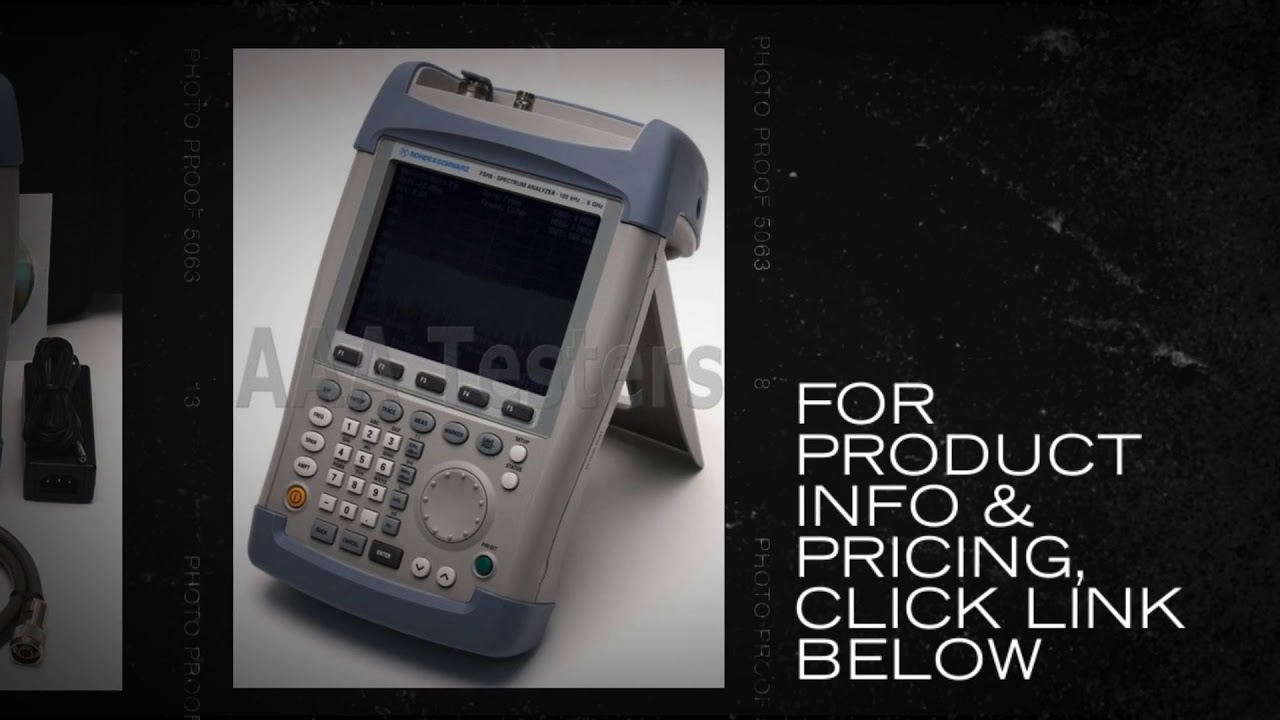 Rohde & Schwarz FSH6 Handheld Spectrum Analyzer - YouTube
