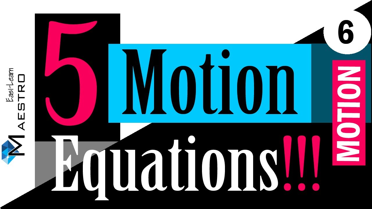 Motion Equations for Constant Acceleration in One Dimension | Straight ...