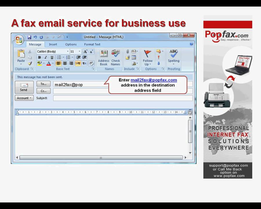 How to send faxes by email with Popfax - YouTube
