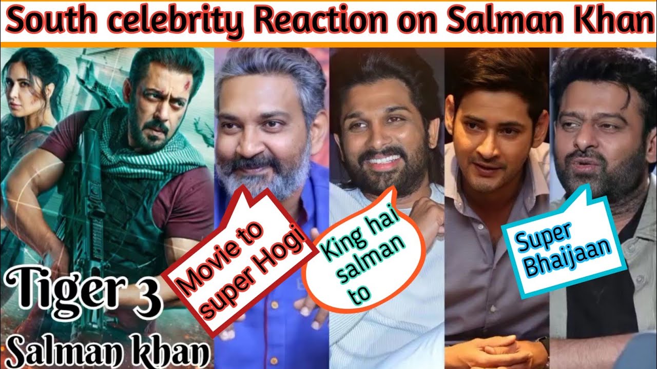 South Celebrity Allu Arjun and prabhas Reaction on Tiger 3 trailer ...
