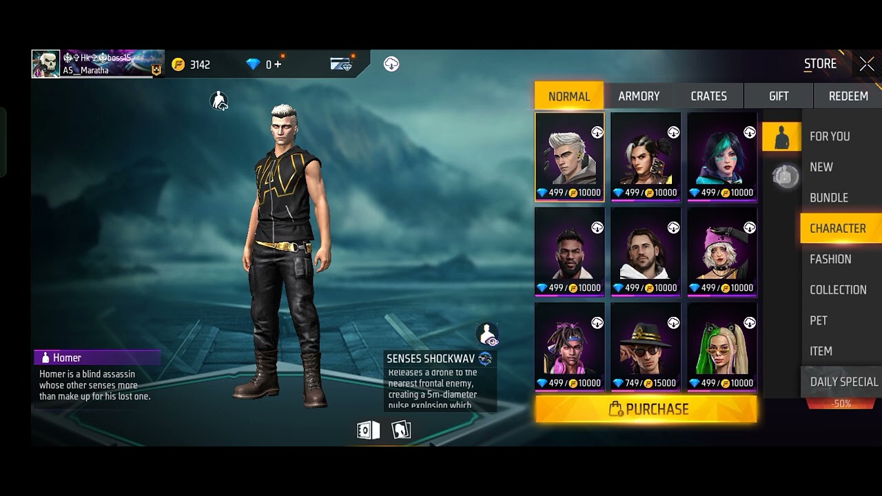 FF max free character - YouTube