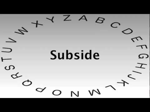 SAT Vocabulary Words and Definitions — Subside - YouTube