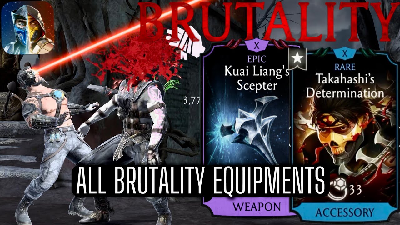 Mortal Kombat Mobile All Characters Brutality Epic + Rare Equipment Set ...