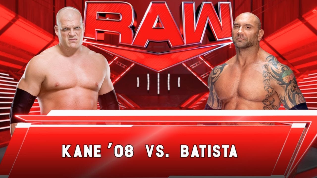 Batista Spear Kane Kane Vs. Batista No.1 Contender's Match To The
