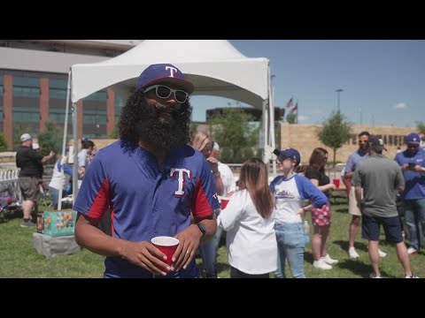Fans fired up while tailgating ahead of Texas Rangers Opening Day - YouTube