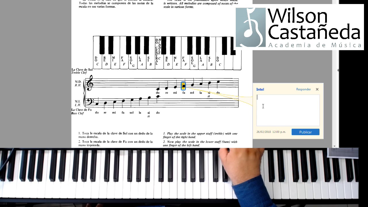 Wilson Castañeda Clase 4 Nivel inicial Pianista Lector - YouTube