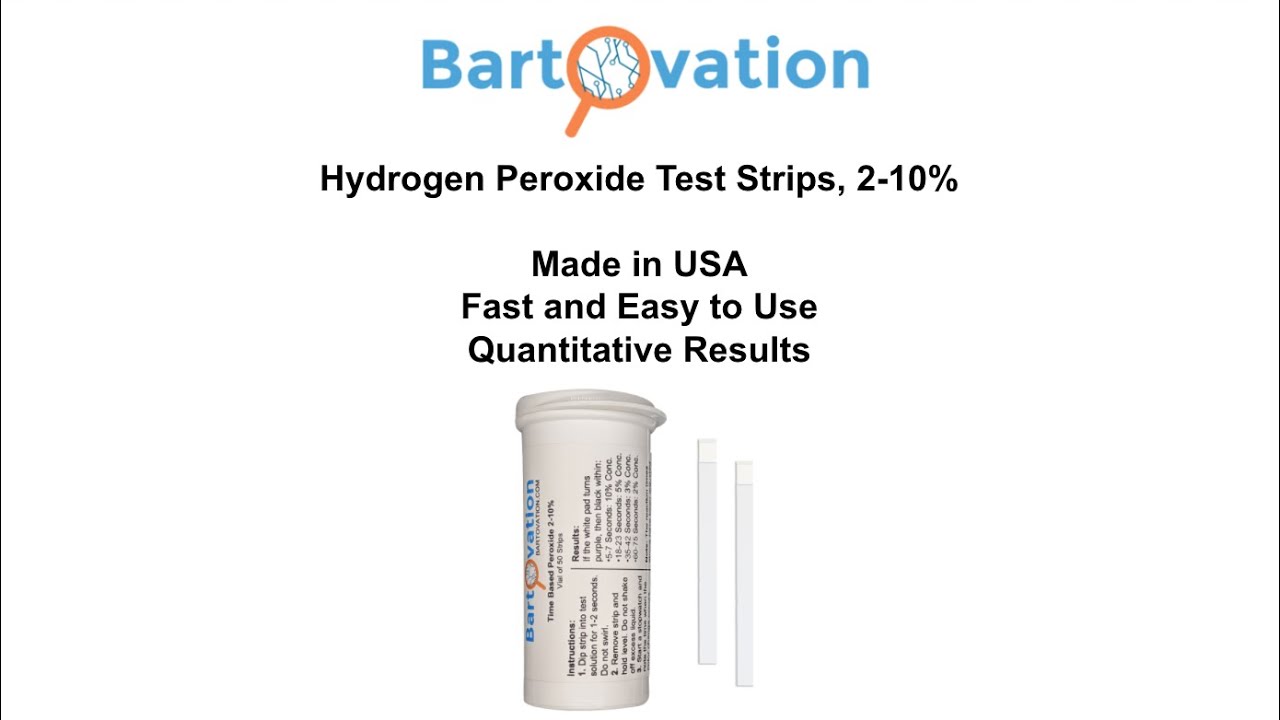 How to Use Hydrogen Peroxide H2O2 Test Strips 2-10% - YouTube