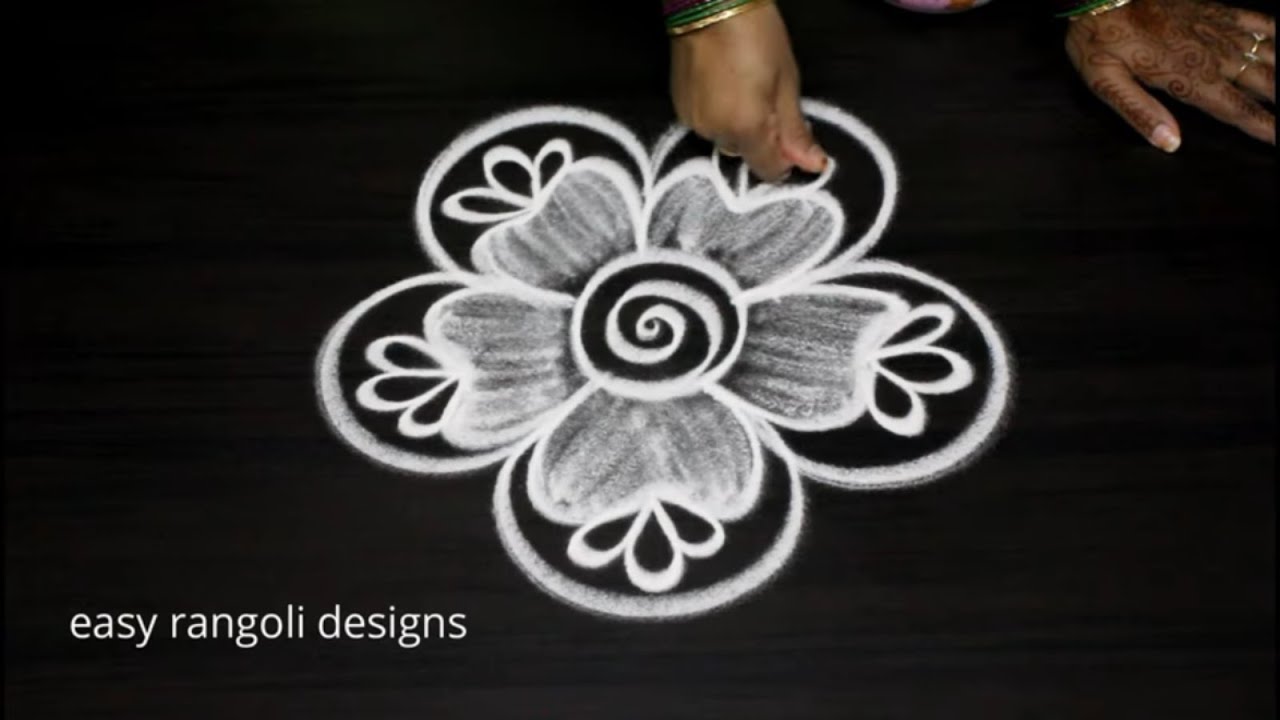 Beautiful Freehand rangoli kolam designs with easy & simple steps ...