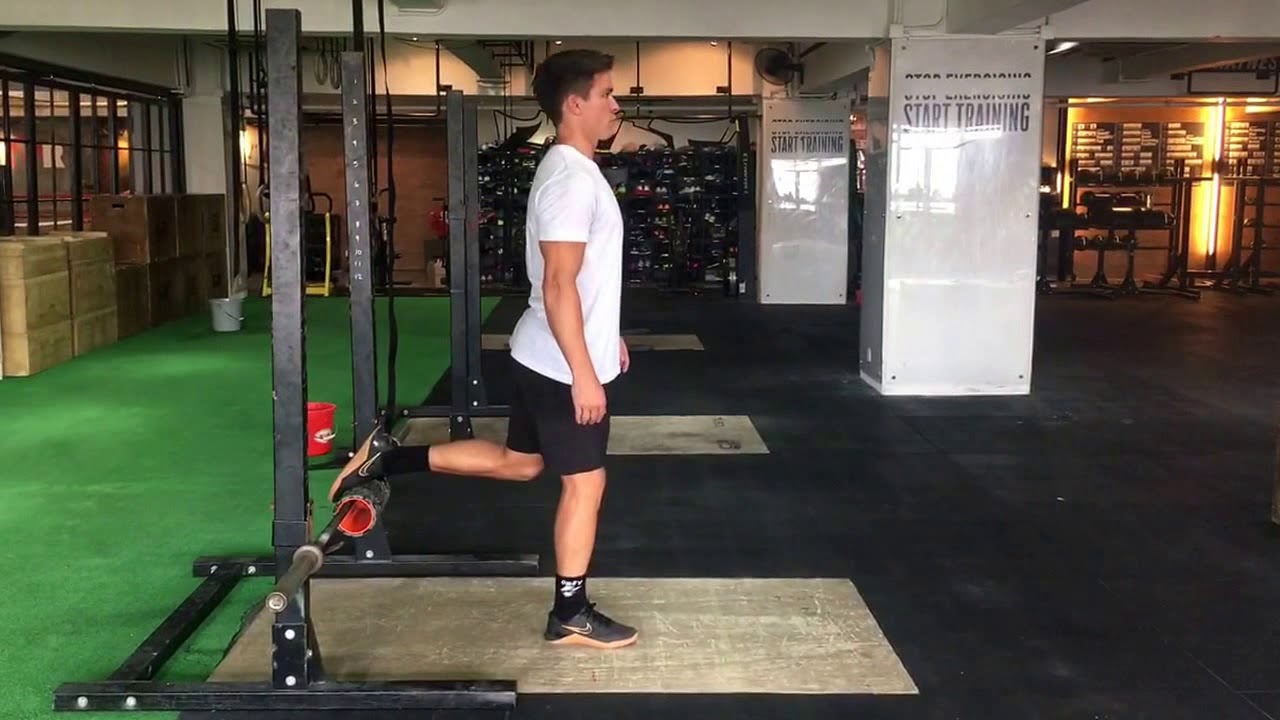 Single leg Bulgarian Split squat on squat rack - YouTube