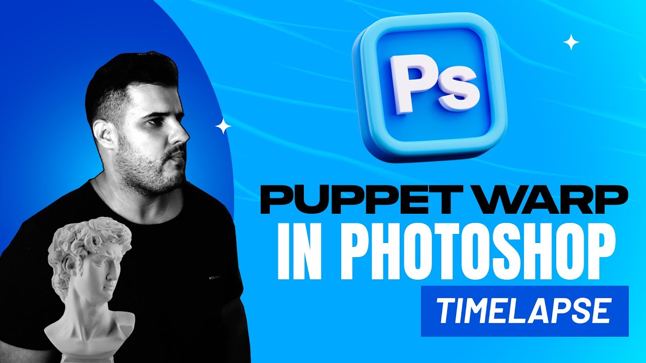 PUPPET WARP tool timelapse for Adobe Photoshop - YouTube