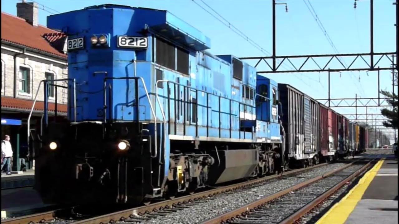 20150401 April 1 2015 Pennsylvania Northeastern Railroad local L160 C39-8 PN 8212 Lansdale ...