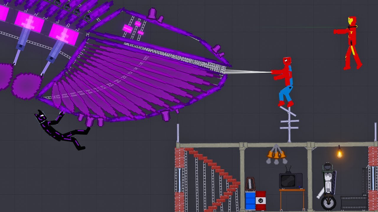 Avengers vs Alien Creatures in People Playground (3) - YouTube