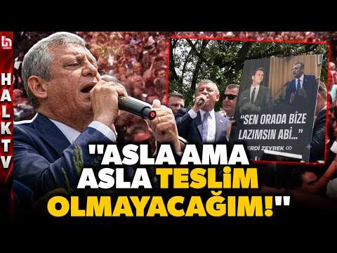 YÜREKLERİ TİTRETTİ! Özgür Özel, Ferdi Zeyrek pankartını kaldırıp öyle sözler söyledi ki! Tarihi an!