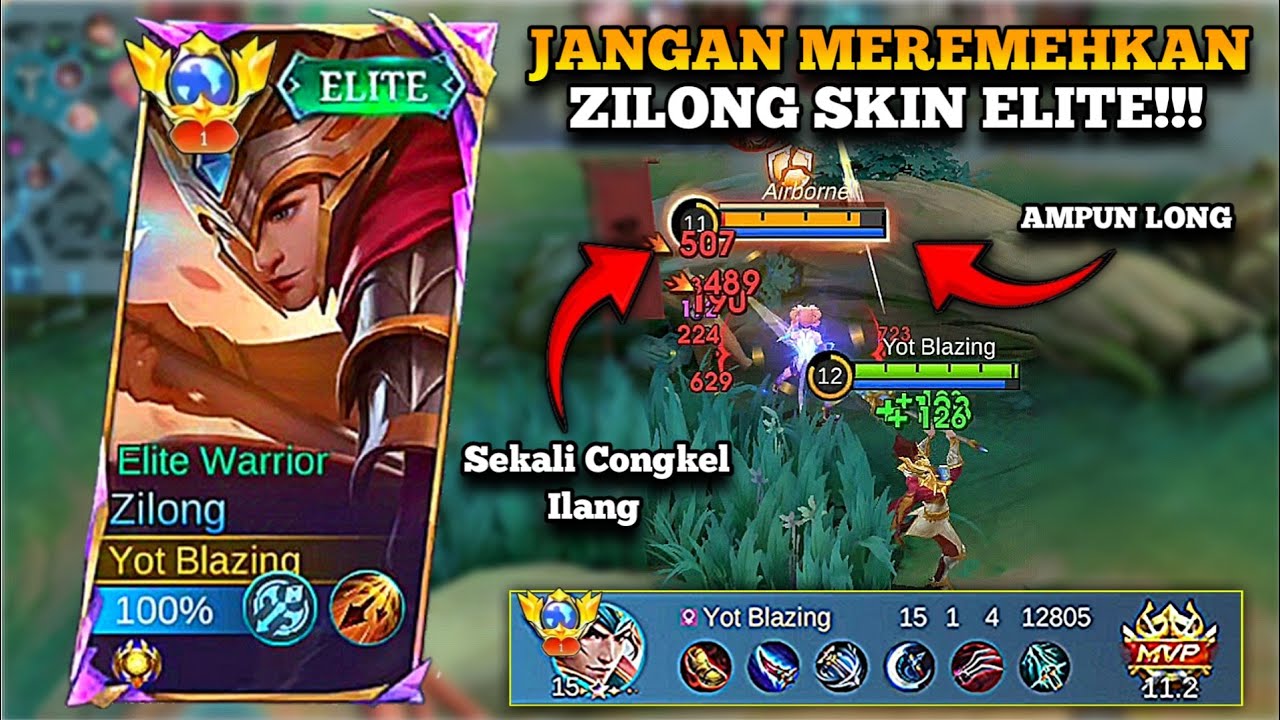 JANGAN MEREMEHKAN ZILONG SKIN ELITE KALO TIDAK MAU KENA BANTAI!!! Top ...