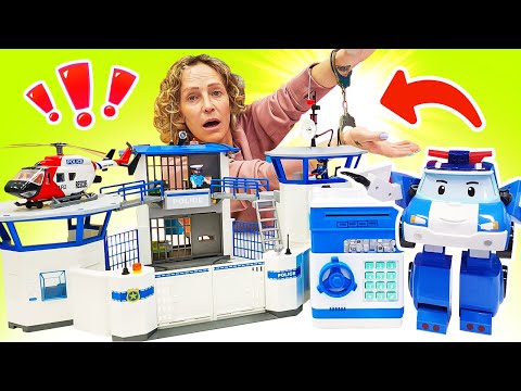 Robocar Poli oyuncak araba Nicole'ü tutukluyor! Erkek çocuklar için oyun videoları
