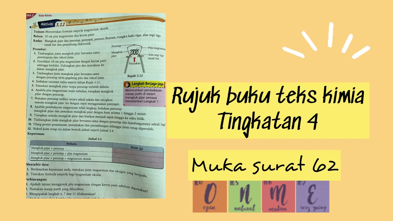 Formula empirik magnesium oksida #kimia #kssm - YouTube
