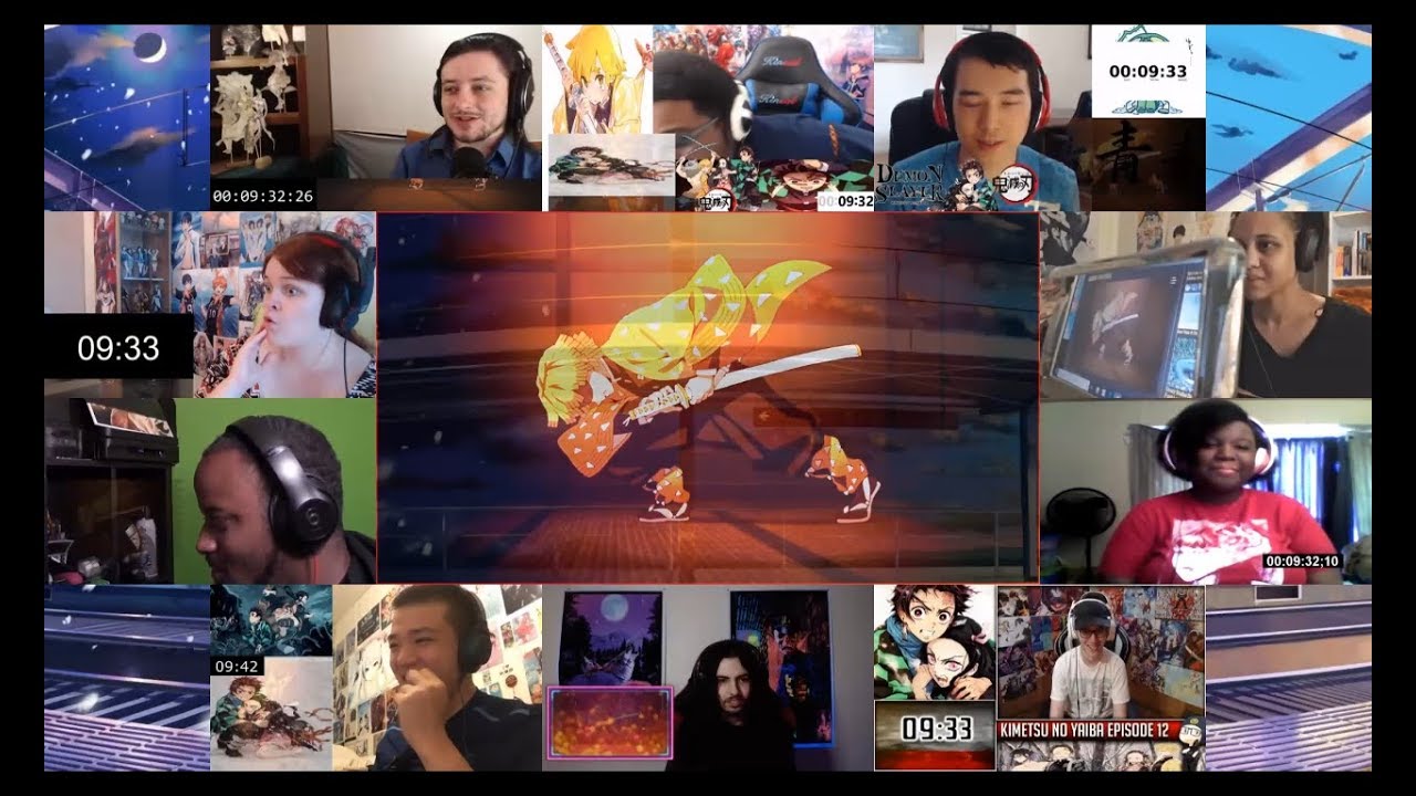 Zenitsu FIGHT (Kimetsu no Yaiba ep12) Reaction Mashup!!! - YouTube