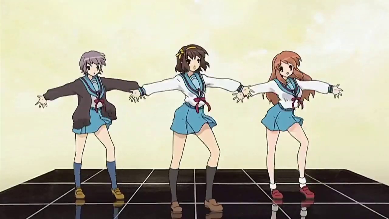 60fps ｢Haruhi Dance｣ - Hare Hare Yukai - YouTube