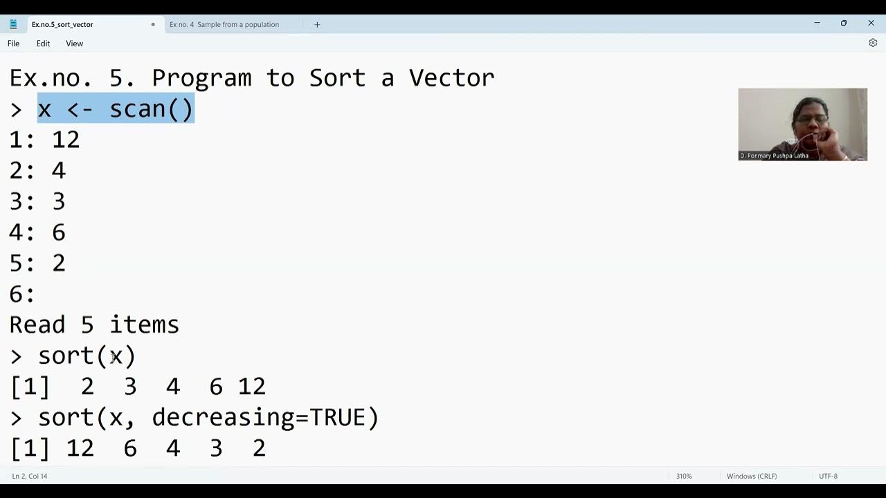 Sorting In R Programming Youtube