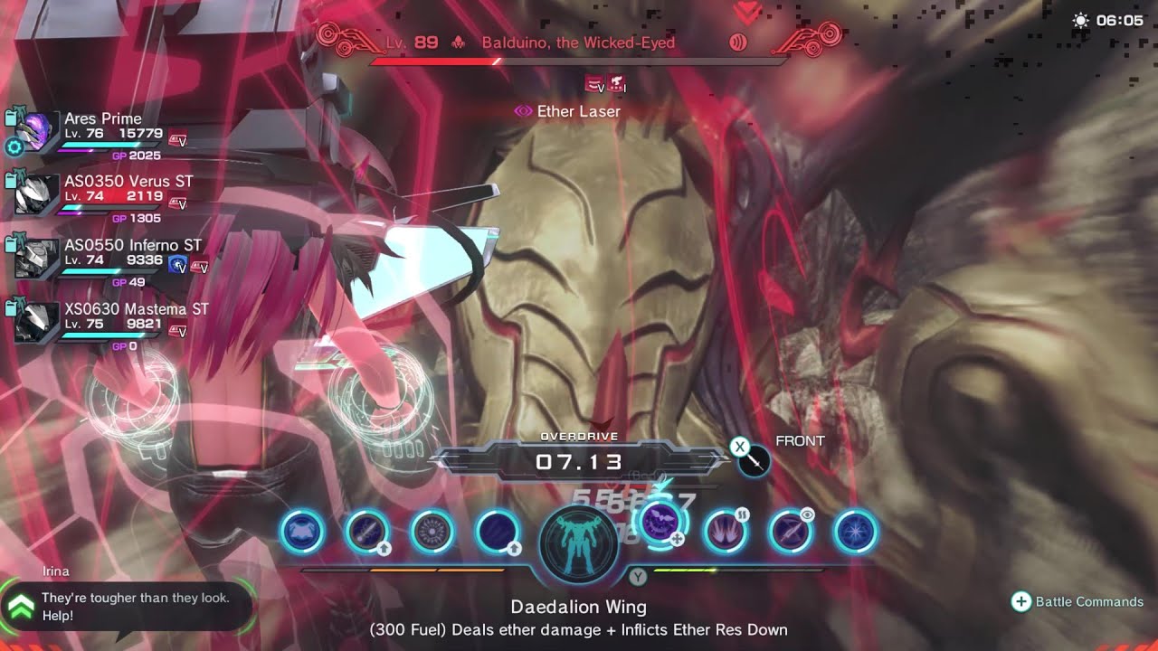 Ares Prime Vs Level 89 Tyrant Balduino, the Wicked Eyed Xenoblade ...