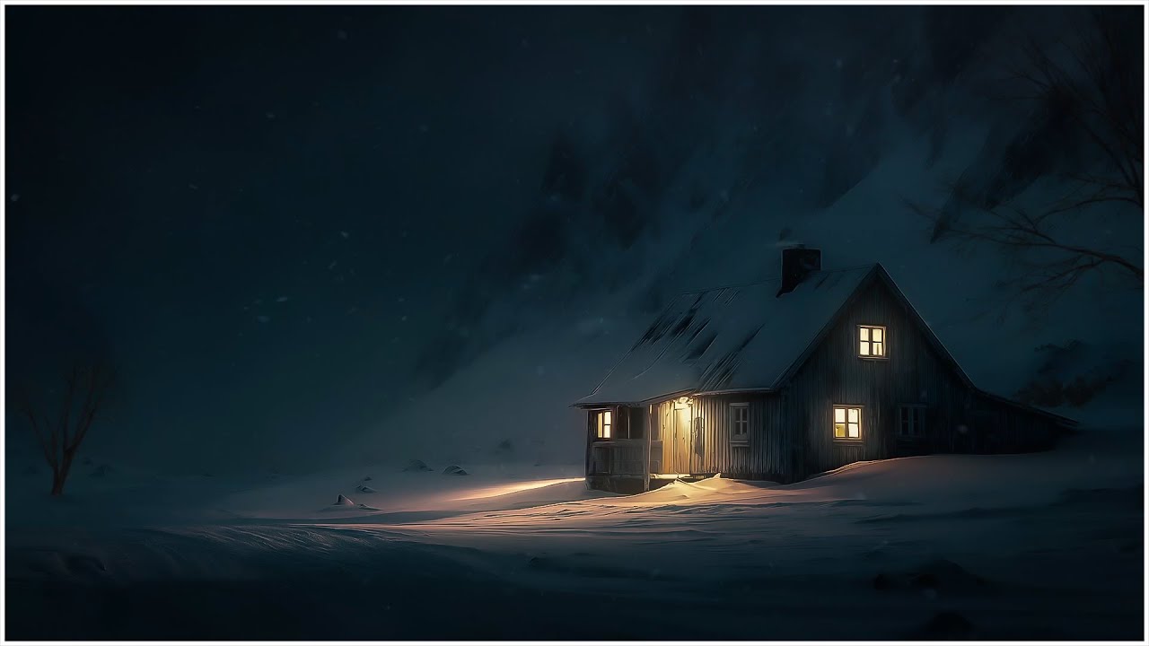 Frostbitten Winds in the Dark Night┇Blizzard Sounds for Relaxation ...