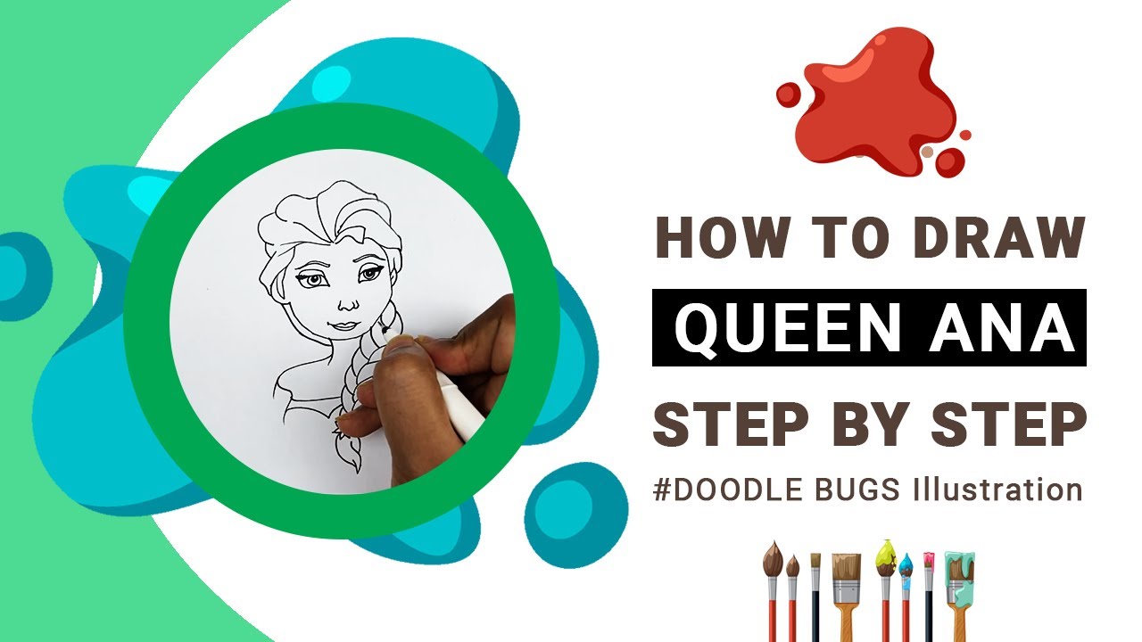 How to Draw Queen Anna Step by Step for Beginners | Disney Frozen 2 ...