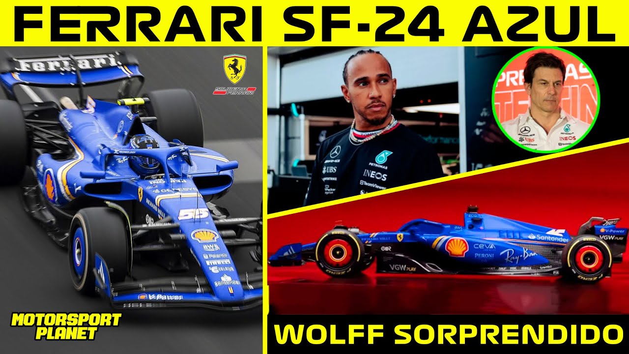 🚨BOMBAZO💥 FERRARI AZUL en MIAMI 🔵 SF24 CAMBIA el COLOR 🔄 POR QUE? 🤔 ...