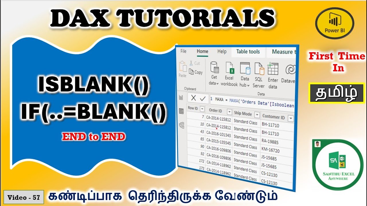 Power BI #59 - ISBLANK & IFBLANK DAX Functions in Power BI in Tamil ...