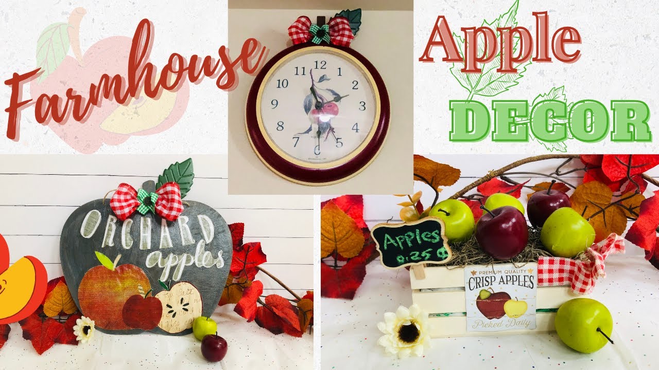 Apple Farmhouse DIYs | Dollar Tree Apple Decor DIYs 2021 | Let's go ...
