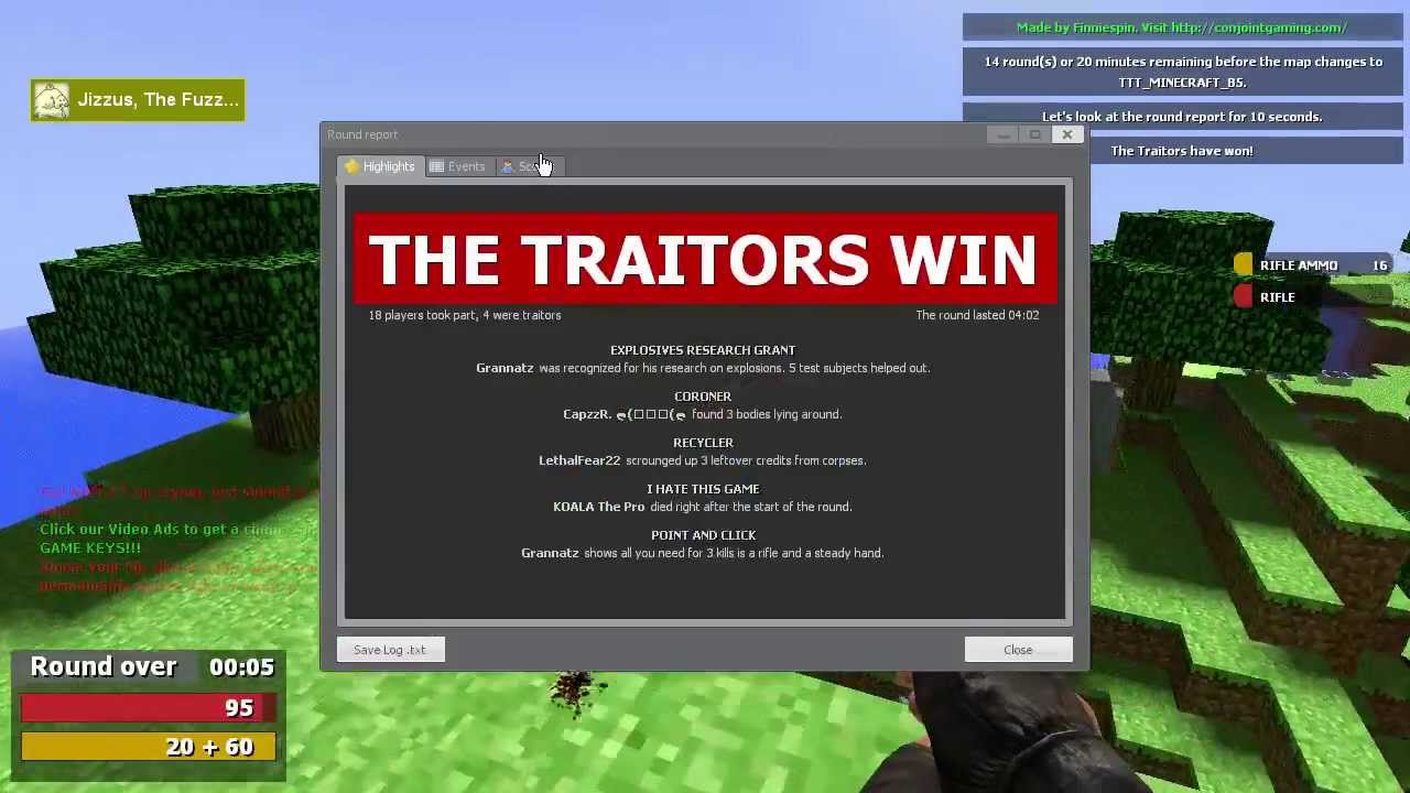A decent TTT Traitor Round 9 kills. - YouTube