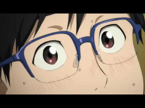 yuri katsuki gets a leg cramp