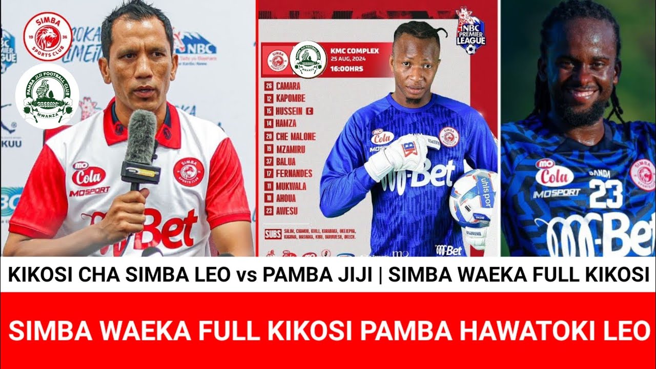 TOBAH..!SIMBA WAEKA FULL KIKOSI,HAMZA,MUKWALA,AWESU WAMEANZA KIKOSINI ...