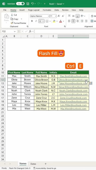 Excel Tip #9: Flash Fill - YouTube