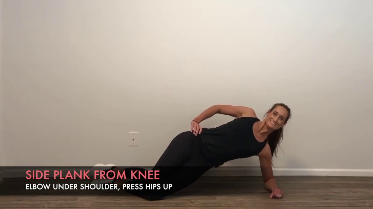SIDE PLANK FROM KNEE - YouTube