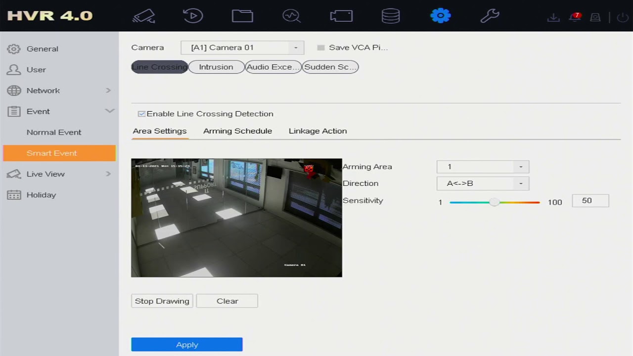 Hikvision GUI 4.0 Line Crossing - YouTube