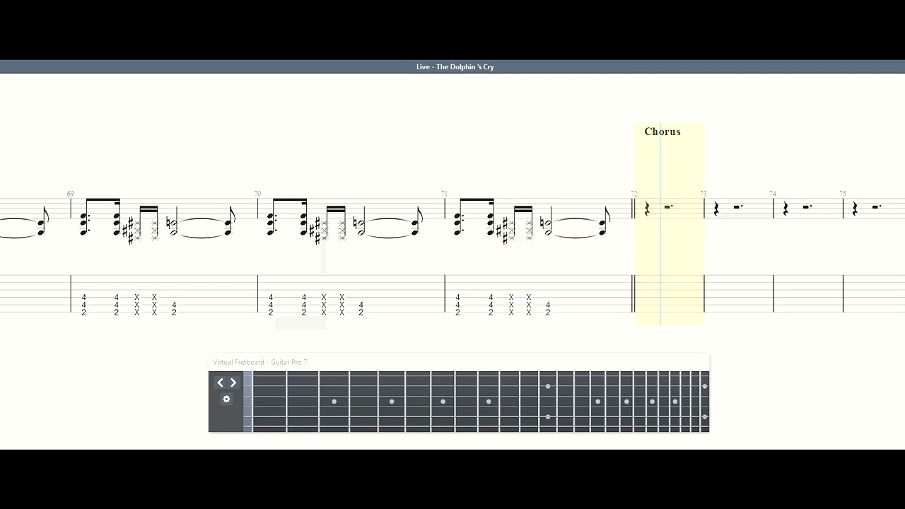 Live The Dolphin 's Cry GUITAR 2 TAB - YouTube