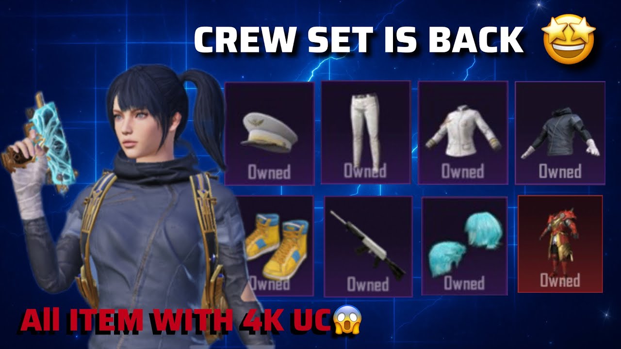 new crew challenge set pubg mobile crate opening🤩 | I got all items ...